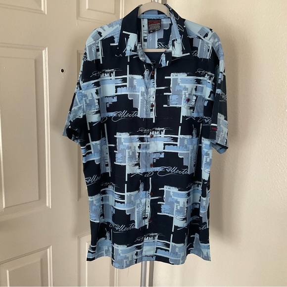 FUBU | Shirts | Vintage Fubu Collection Abstract Button Front Short Sleeve Shirt | Poshmark